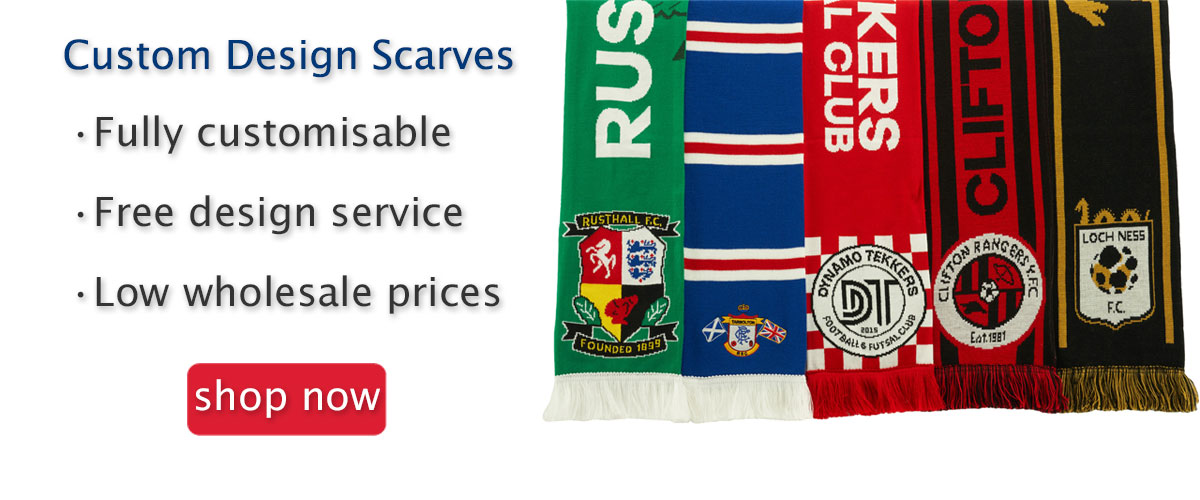 Custom Football Scarves and Personalised Merchandise